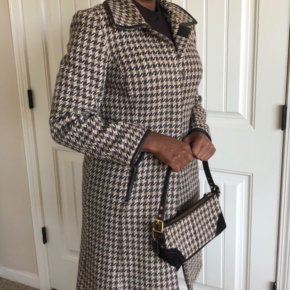 Coach | Jackets & Coats | Houndstooth Peacoat | Poshmark